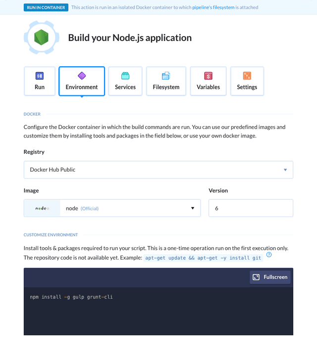 Brand new build action view