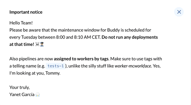 New feature: In-app workspace messages 📬