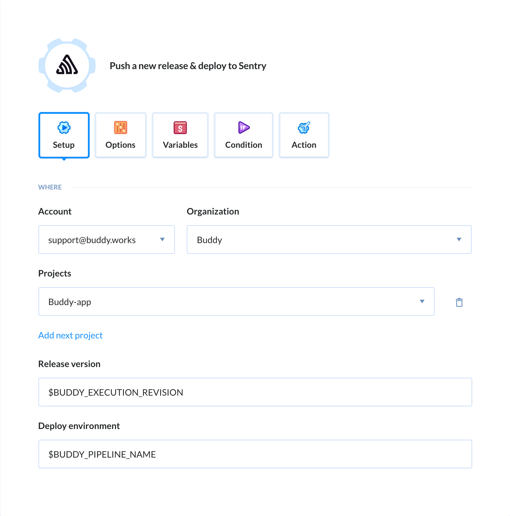 Sentry On-premises - CI/CD, Delivery, Deploy, DevOps | Buddy