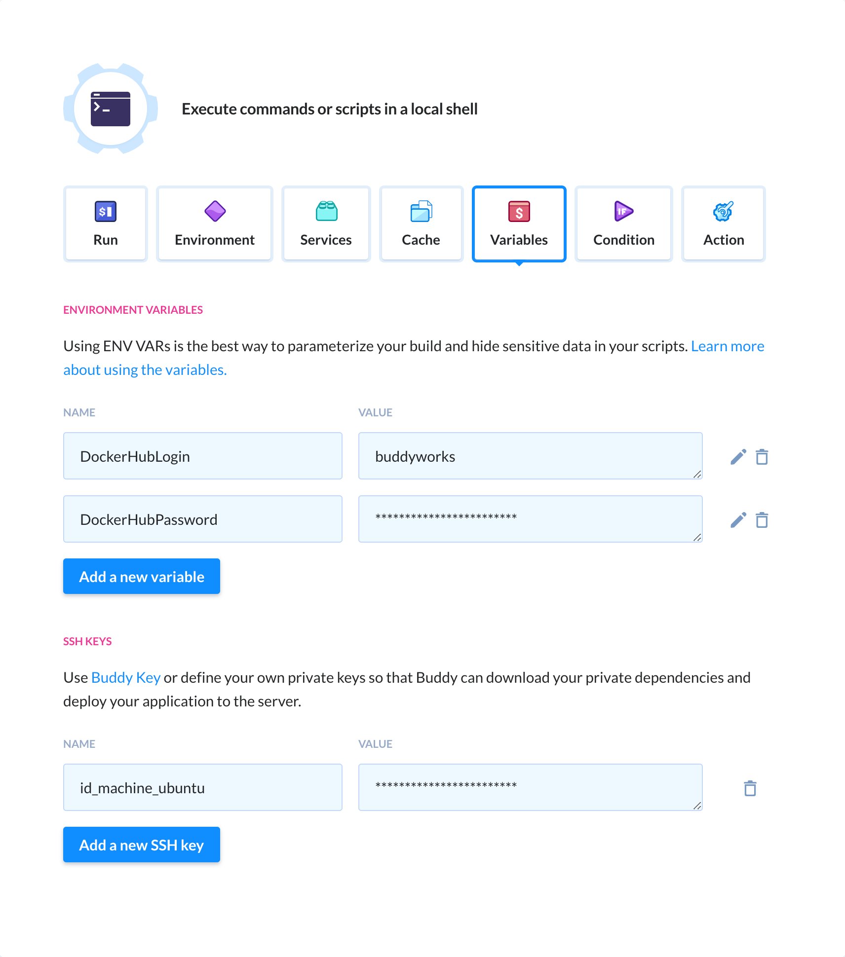 Local Shell - CI/CD, Delivery, Deploy, DevOps | Buddy